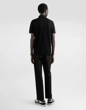 Dolce & Gabbana Cotton Polo-shirt With Logo Tag - Black