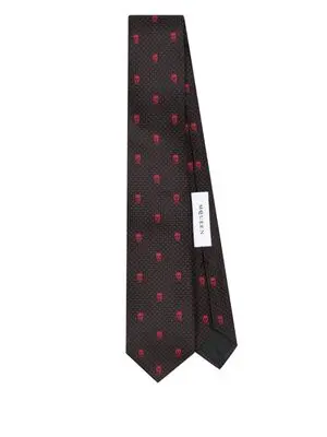 Alexander McQueen Printed Neck Tie - Black