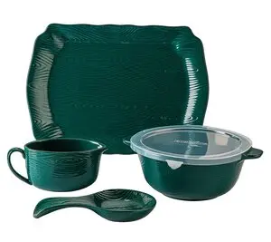 TEMP-TATIONS As Is Woodland 4-pc Entertaining Essentials Set - One-color