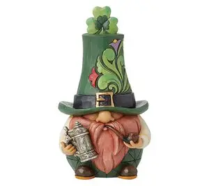 JIM SHORE Leprechaun Gnome With Stein Figurine .3in H - One-color