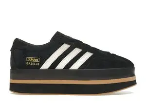 Adidas Gazelle Stack Sneakers - Core Black/cream White/gum