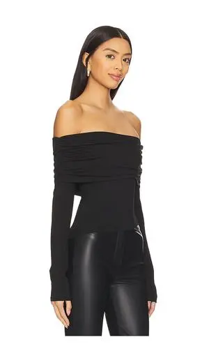 MORE TO COME Andrea Off Shoulder Top - Black
