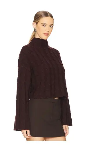 Astr The Label Sloan Cable Knit Sweater