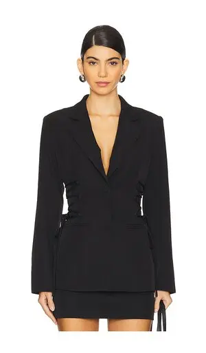 Superdown Notched Lapel Outerwear For Women