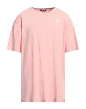 K-WAY Man T-shirt Mandarin Size Xl Cotton, Elastane Pink