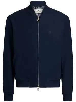 Etro Pegaso-embroidered Bomber Jacket - Blue