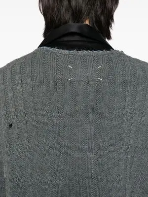 MAISON MARGIELA Distressed Plunging Cardigan