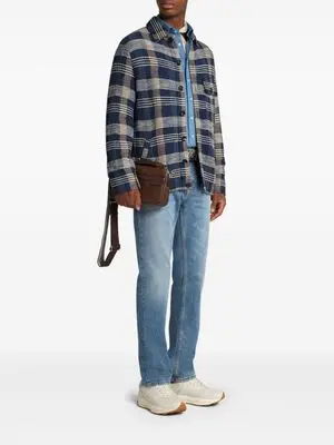 Etro Check-pattern Knit Shirt Jacket