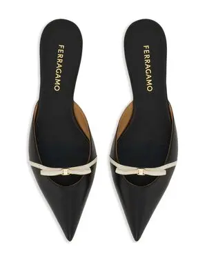 FERRAGAMO Mini Bow Mules - Black