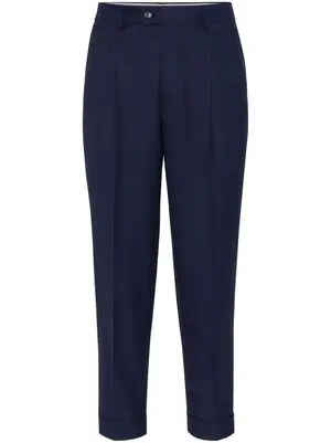 Brunello Cucinelli Prince Of Wales Check Trousers - Blue