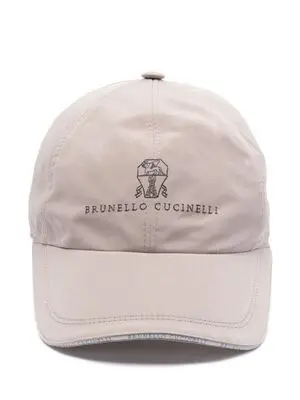 Brunello Cucinelli Logo-embroidered Cap - Neutrals