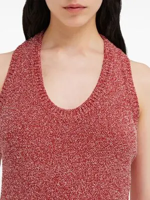 FERRAGAMO V-neck Bouclé Tank Top