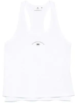 Elisabetta Franchi Logo-print Tank Top - White