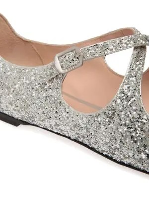 Bally Glitter Ballerinas - Silver