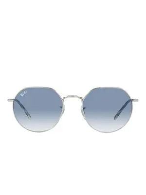 Ray-ban Jack Round-frame Sunglasses - Silver