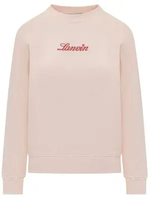 LANVIN Embroidered Logo Sweatshirt - Pink