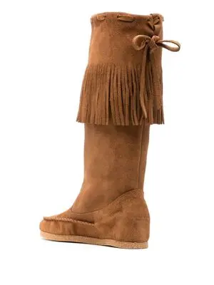 P.a.r.o.s.h Fringed Boots - Brown