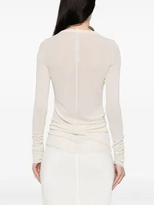 Rick Owens Fine-ribbed Top - Neutrals