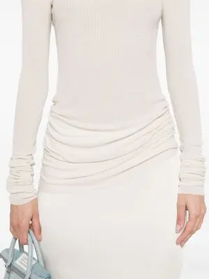 Rick Owens Fine-ribbed Top - Neutrals