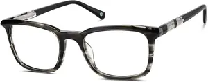 Zenni Rectangle Full Rim Frame - Black Marble