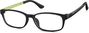 Zenni Rectangle Full Rim Eyeglasses Black