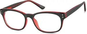 Zenni Rectangle Full Rim Plastic Frame Eyeglasses Black