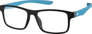 Zenni Rectangle Full Rim Plastic Frame Eyeglasses - Black