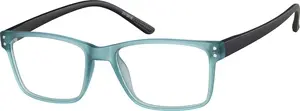 Zenni Rectangle Full Rim Plastic Frame Eyeglasses - Blue