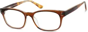 Zenni Rectangle Full Rim Eyeglasses Brown