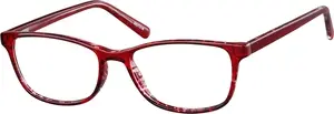 Zenni Rectangle Full Rim Frame Eyeglasses Cherry