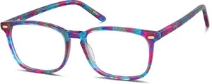 Zenni Rectangle Full Rim Eyeglasses Cosmic
