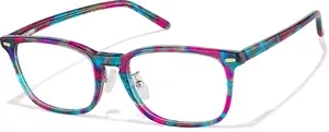 Zenni Rectangle Full Rim Plastic Frame Eyeglasses Cosmic