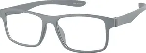 Zenni Rectangle Full Rim Plastic Frame Eyeglasses Gray