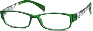 Zenni Rectangle Full Rim Eyeglasses - Green