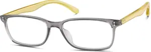 Zenni Rectangle Full Rim Frame Eyeglasses Grey