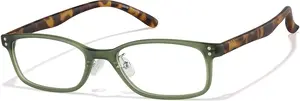 Zenni Rectangle Full Rim Plastic Frame Eyeglasses Moss
