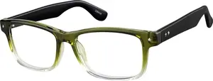 Zenni Rectangle Full Rim Frame Eyeglasses Olive