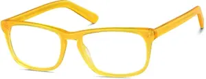 Zenni Rectangle Full Rim Frame Eyeglasses - Orange