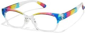 Zenni Rectangle Full Rim Plastic Frame Eyeglasses Rainbow