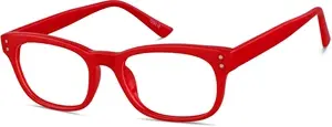 Zenni Rectangle Full Rim Eyeglasses - Red