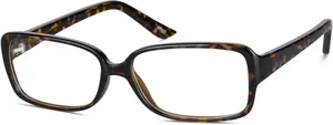 Zenni Rectangle Full Rim Eyeglasses Tortoiseshell