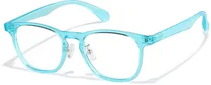 Zenni ZENNI Square Full Rim Eyeglasses Aqua