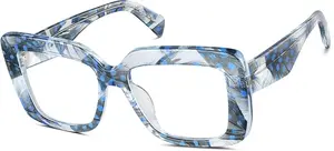 Zenni Square Full Rim Eyeglasses Azure