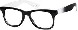 Zenni Square Full Rim Eyeglasses Black And White