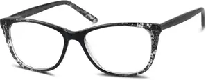 Zenni Square Full Rim Eyeglasses Black Lace