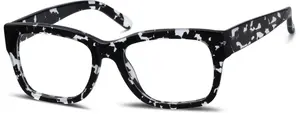 Zenni Square Full Rim Eyeglasses Black/translucent