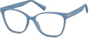 Zenni Zenni Square Glasses Plastic Full Rim Frame Blue