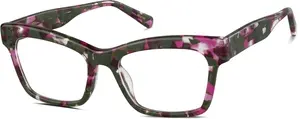 Zenni Square Full Rim Eyeglasses Camouflage
