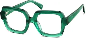 Zenni Square Full Rim Eyeglasses - Emerald