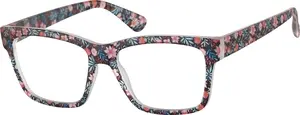Zenni Square Full Rim Eyeglasses Floral